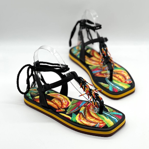 FARM Rio | Shoes | Farm Rio Shoes Womens Us8 Eu39 Black Banana Tassel ...